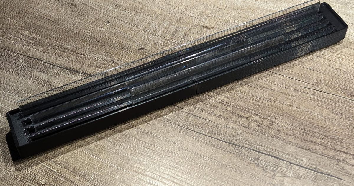 Gridfinity - 1x8 - 4x ruler holder by DusBus | Download free STL model ...