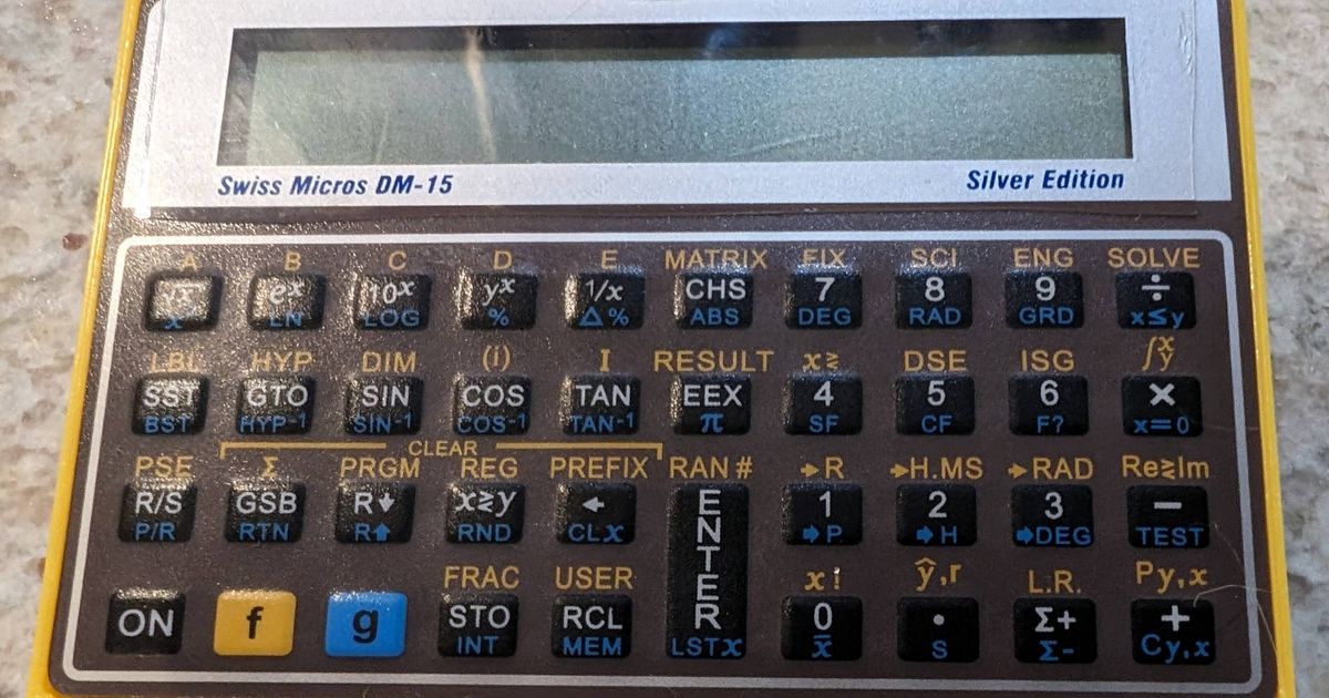 Housing for SwissMicros DM-15 by David McCaffrey | Download free STL model | Printables.com