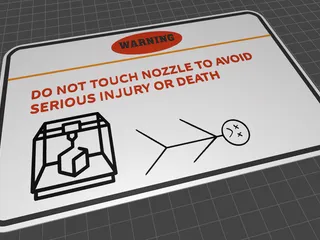 3d printer warning sign by Tilted_3D | Download free STL model ...