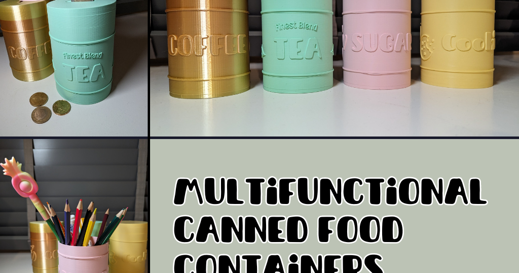 Multifunctional Can Containers by Erika Heidi | Download free STL model ...
