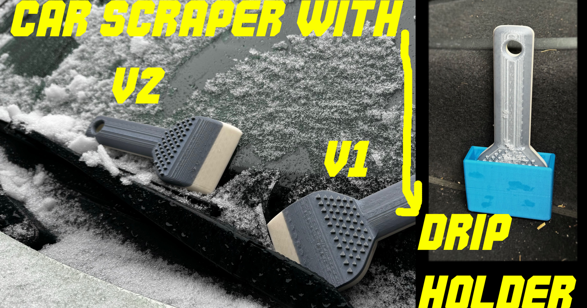 Car scraper with drip tray holder by Dankus | Download free STL model ...
