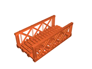 Hon30 wooden box girder bridge (short) by wittmason | Download free STL ...
