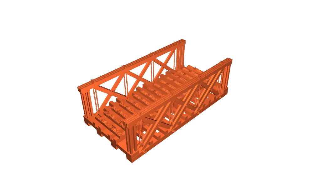 Hon30 wooden box girder bridge (short) by wittmason | Download free STL ...