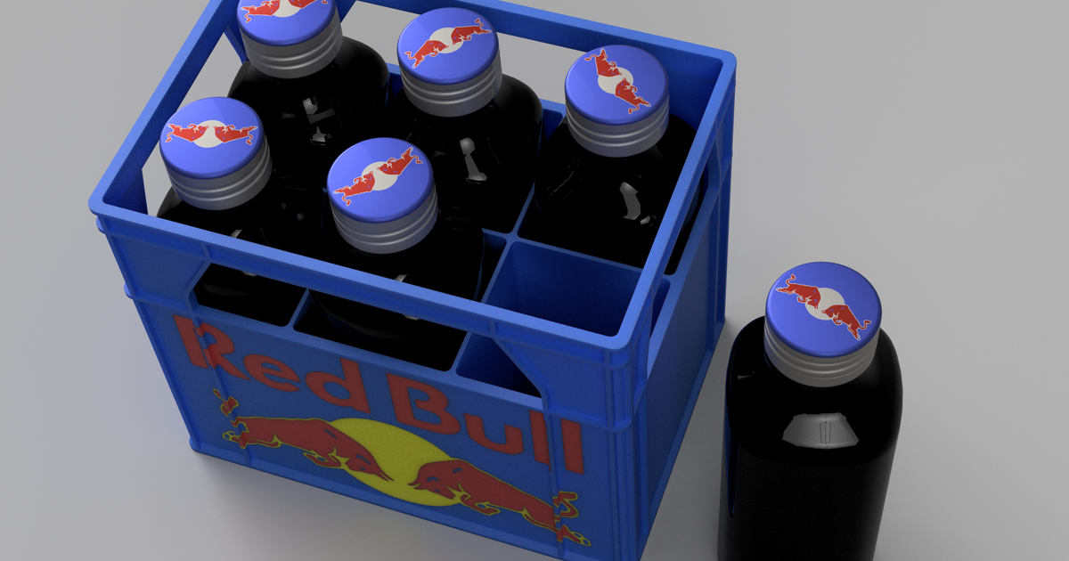Red Bull Crate by Tomson Design | Download free STL model | Printables.com