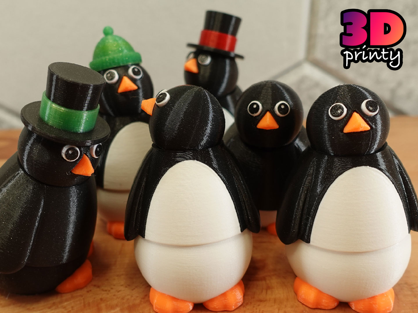 Posable Penguin Fidget by 3D Printy | Download free STL model ...