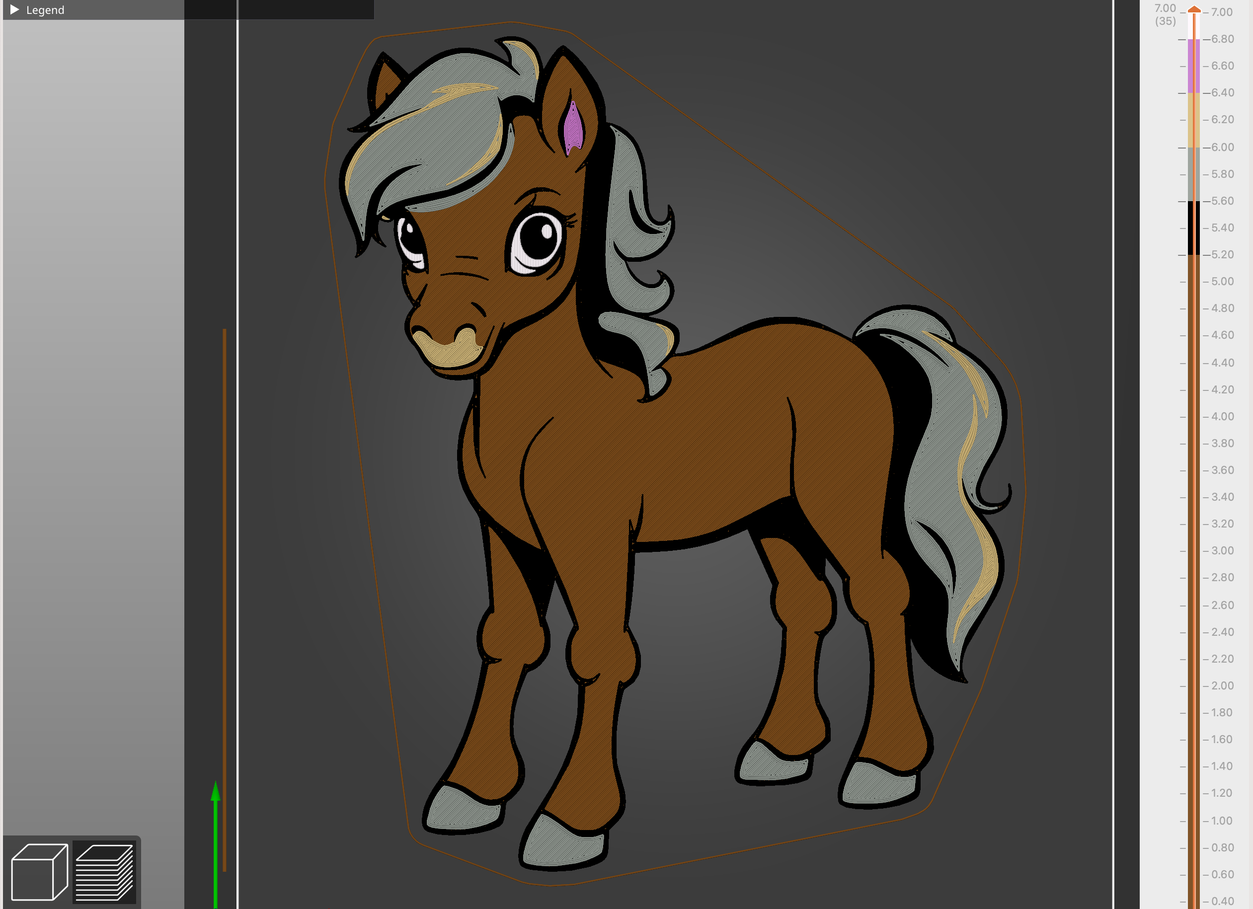 2D art - Horse by 3D|Nest | Download free STL model | Printables.com