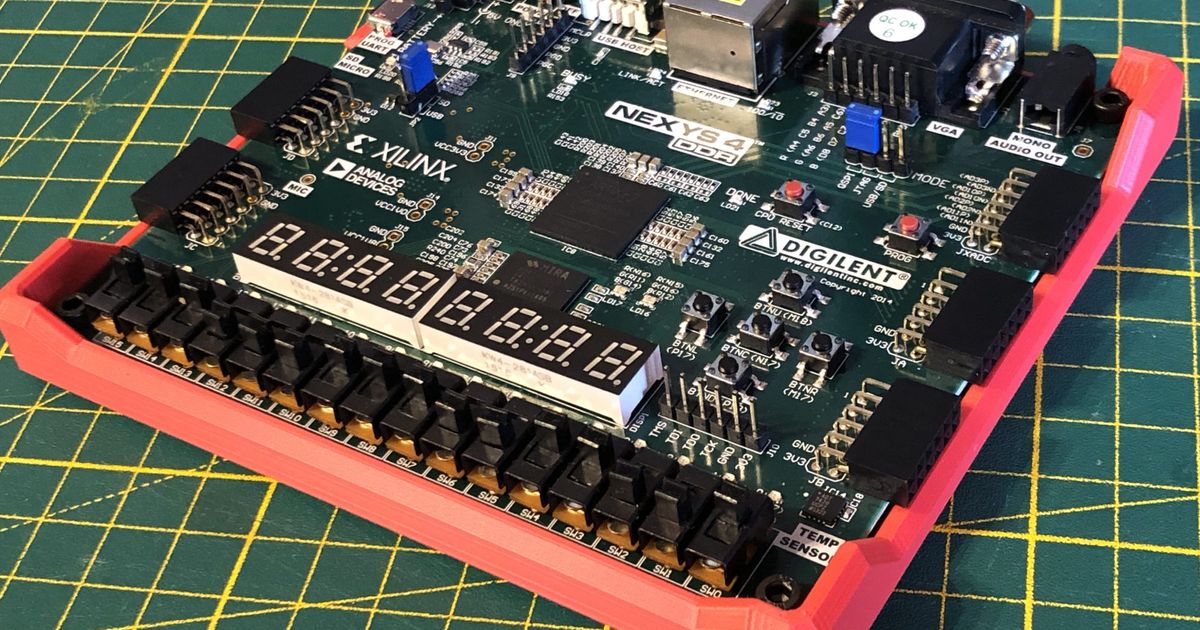 Frame for Xilinx NEXYS-4 DDR evaluation board by Maxim Shchetynin | Download free STL model ...