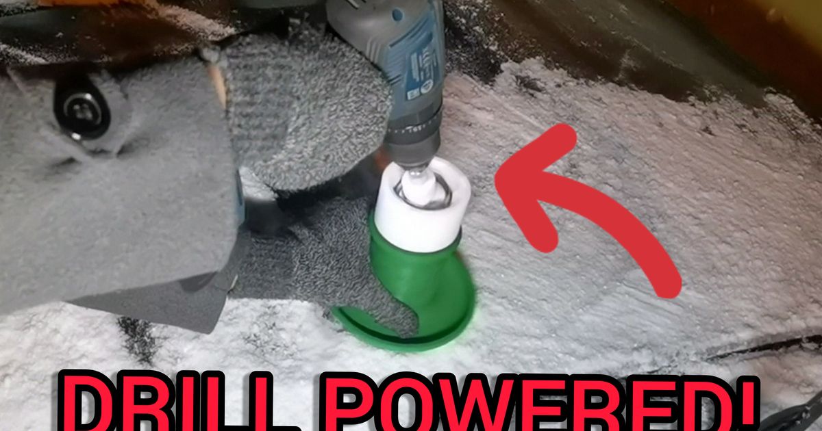 Drill Powered Scraper Machine with CV Car Joint! Defrosting by Drak ...