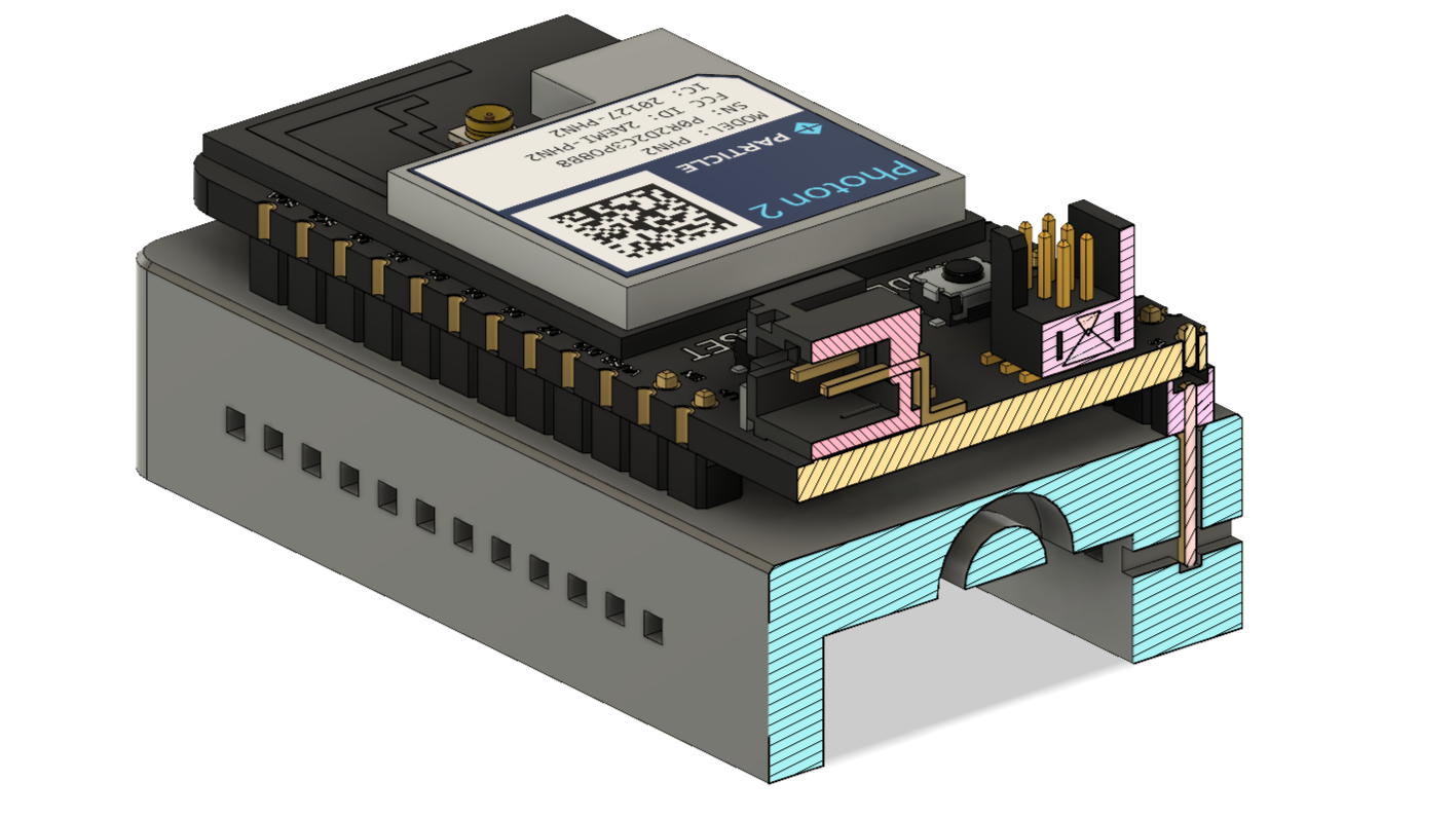 Particle Photon 2 Solderless Mount Case by D Rogers | Download free STL ...