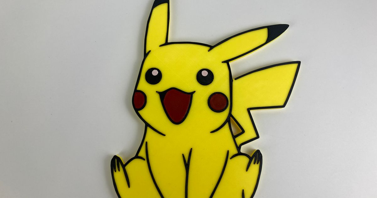 2D art - Pikachu by 3D|Nest | Download free STL model | Printables.com