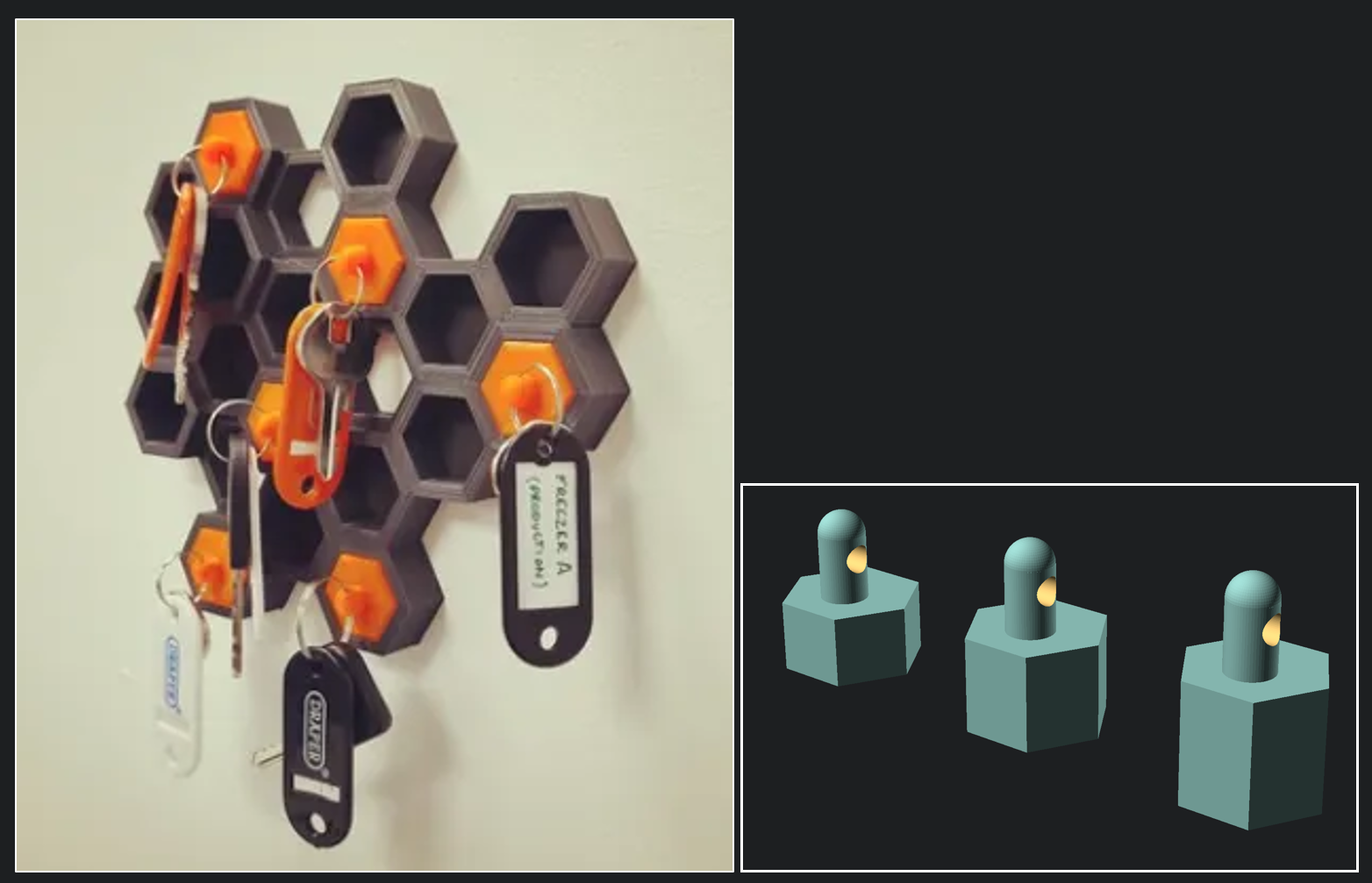 Key holder with embeded keychain by Esmarra | Download free STL model ...