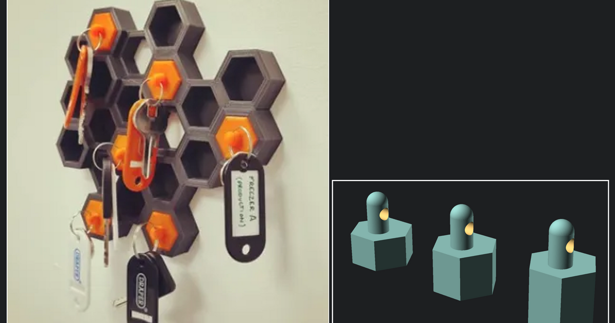 Key holder with embeded keychain by Esmarra | Download free STL model ...