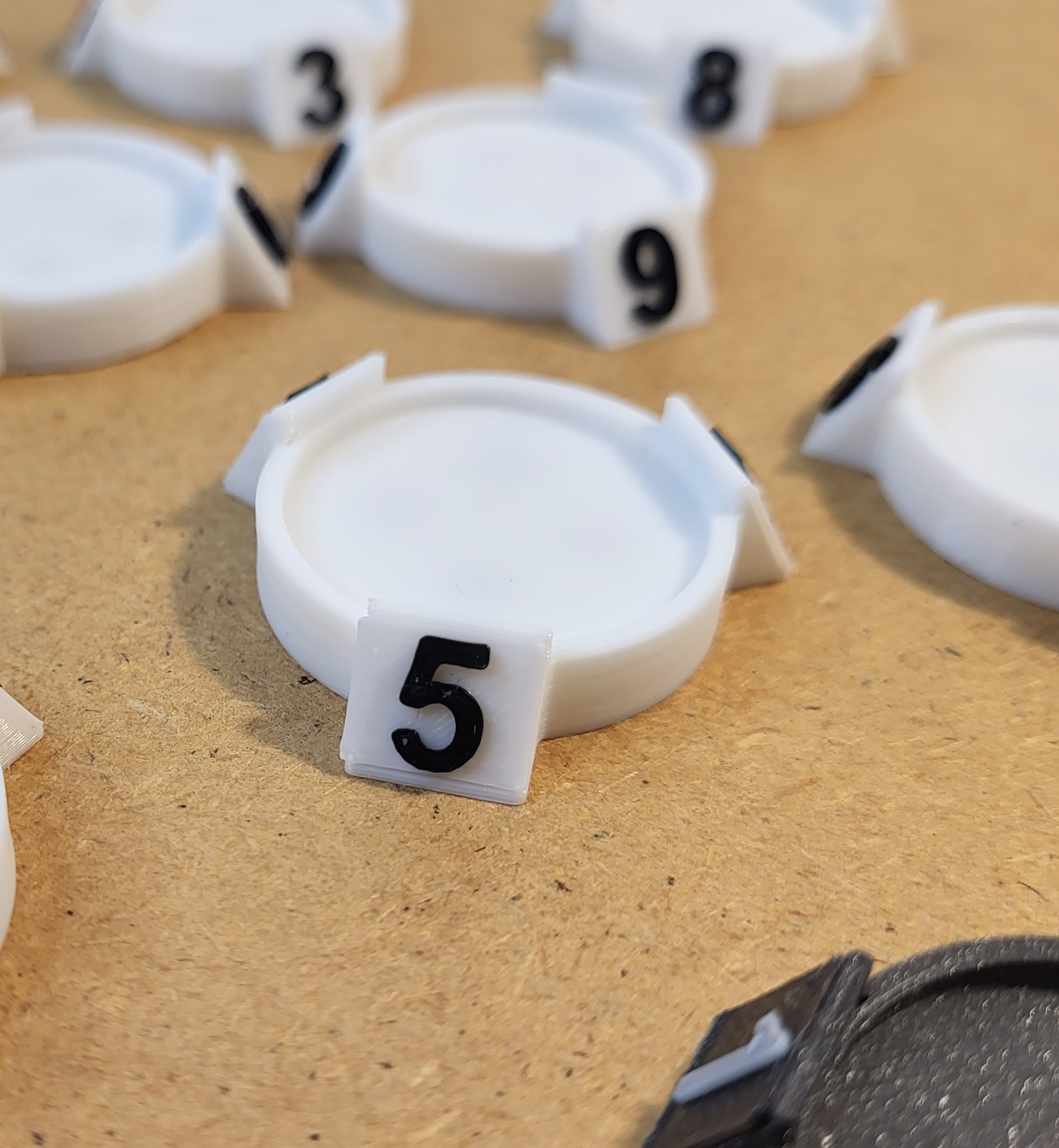 25mm DnD Tabletop Mini Bases with Number Tiles by Lanark | Download ...