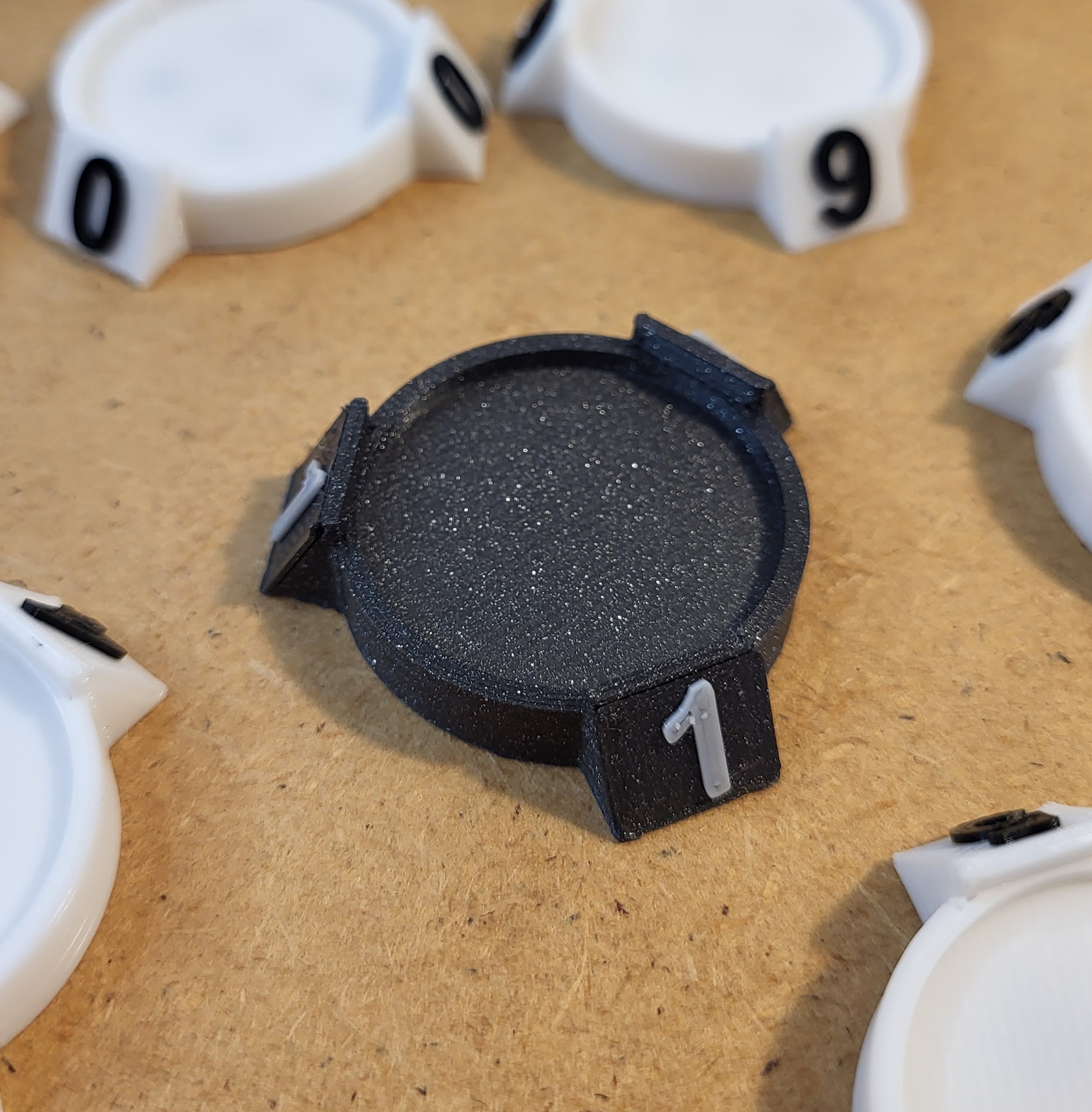 25mm DnD Tabletop Mini Bases with Number Tiles by Lanark | Download ...