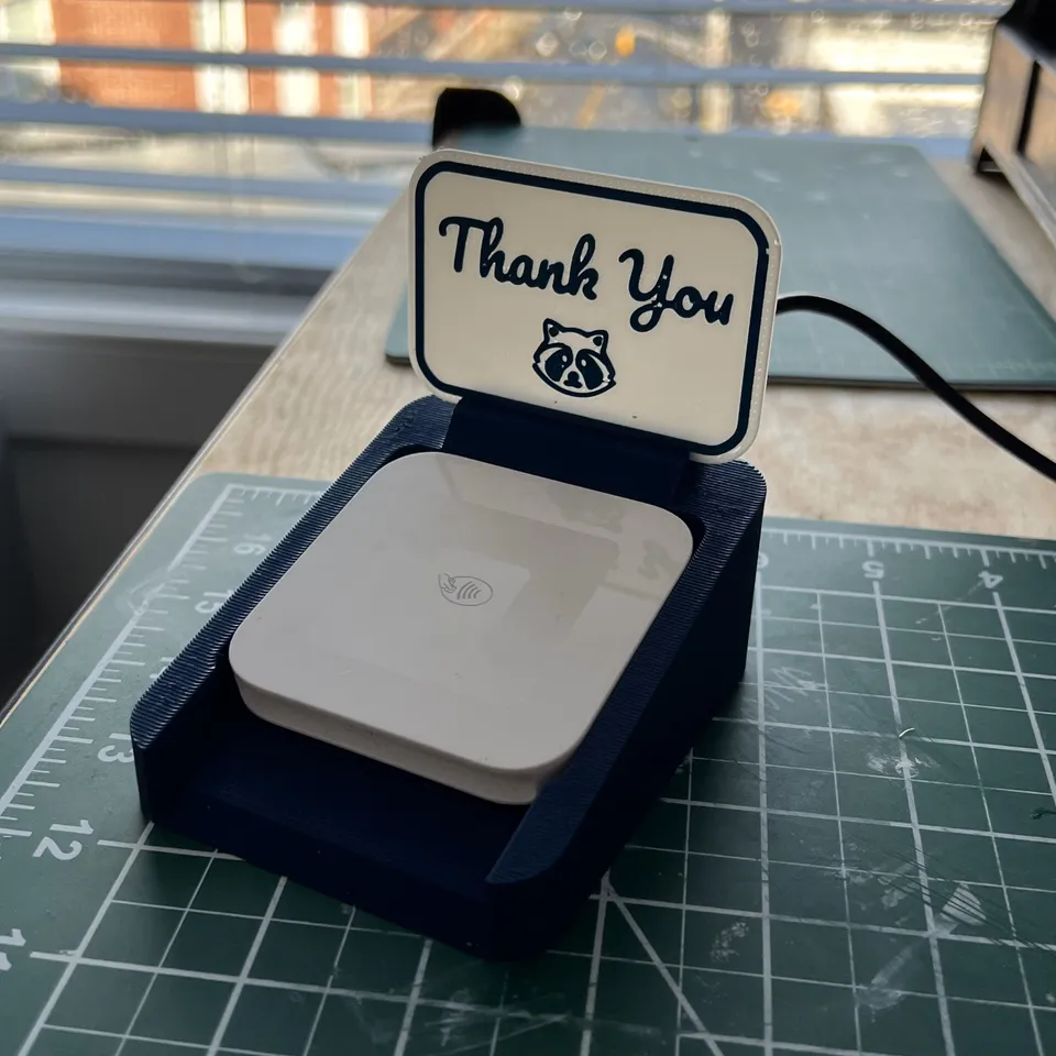 Square Reader holder with sign/card slot by jimpjorps | Download free ...