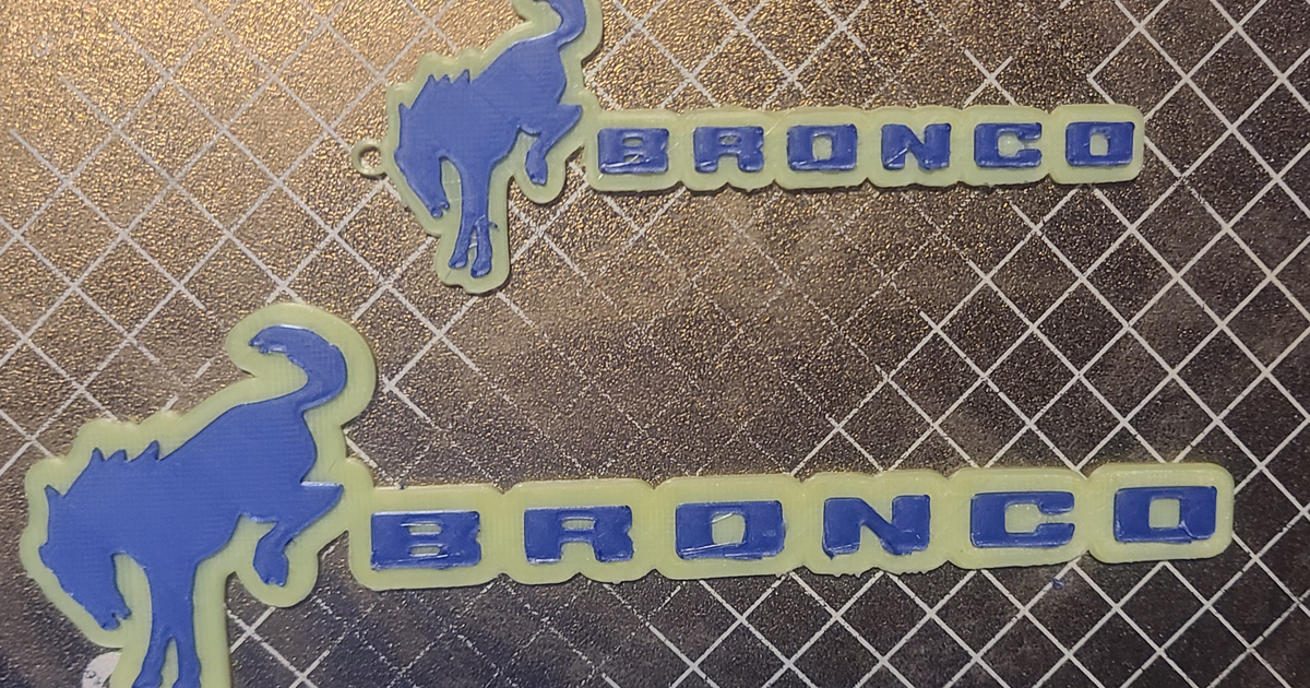 bronco badge and keychain by Blasted Plastic | Download free STL model ...