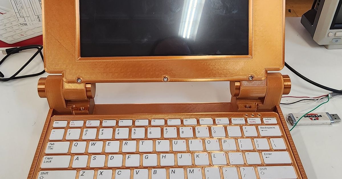 Raspberry Pi 400 Cyberdeck / Laptop by thebjtfellow | Download free STL ...