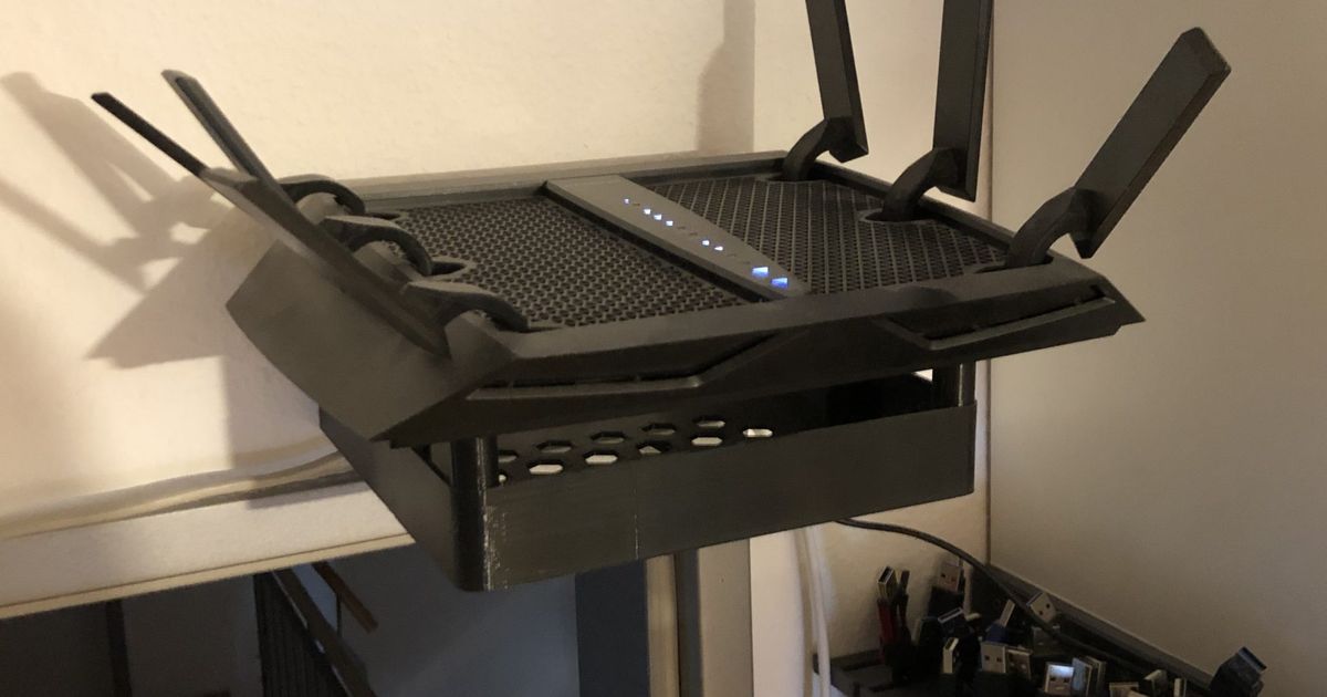 Wall mount for NETGEAR Nighthawk X6 R8000 WiFi router by Maxim ...