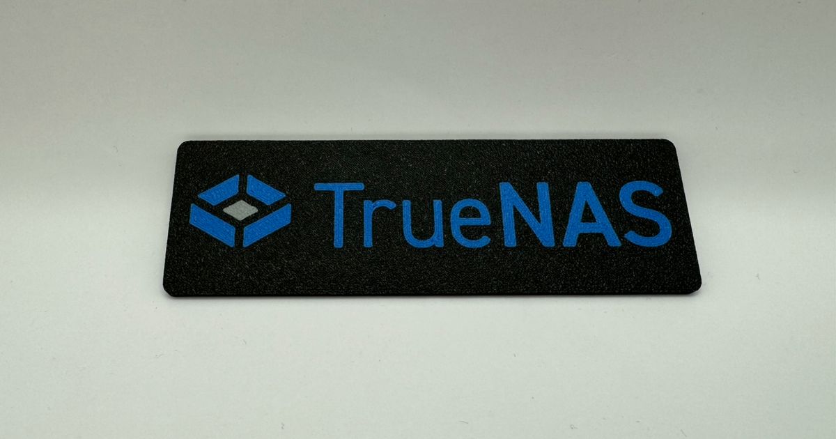 TrueNAS logo Badge/Plate by Stigern | Download free STL model ...