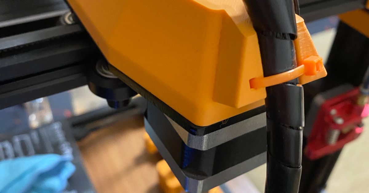 Ender 5 X-axis motor side cover with cable guide by Dreamer 1 ...