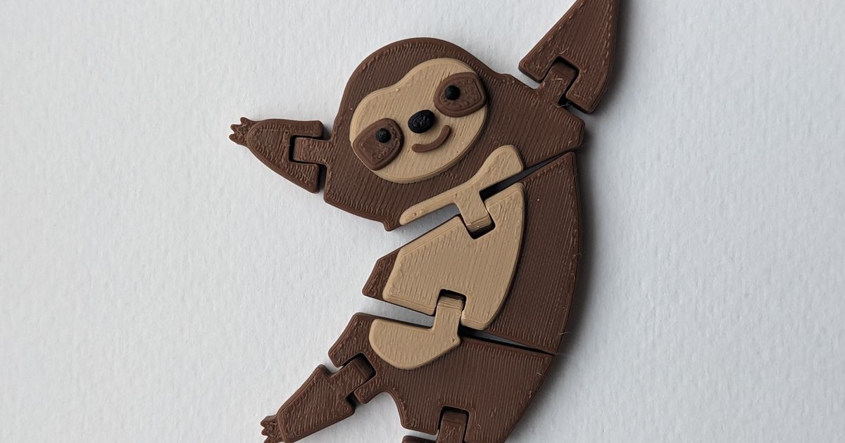 articulated sloth von Team Guapos | Kostenloses STL-Modell ...