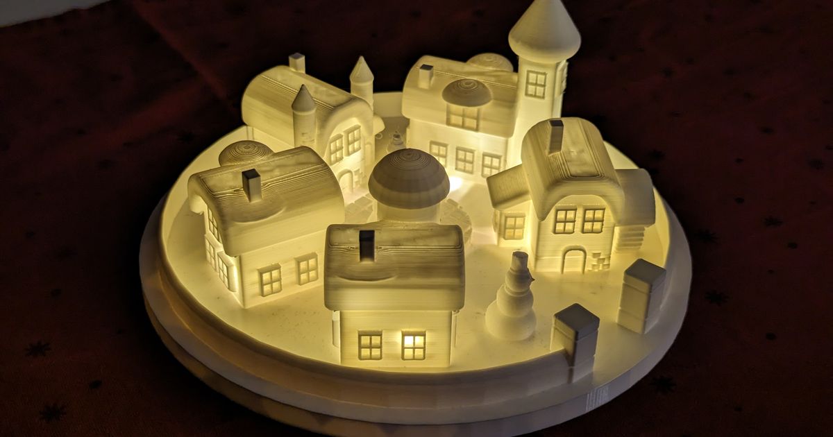 Christmas elf town lamp with battery compartment by Yordan | Download ...