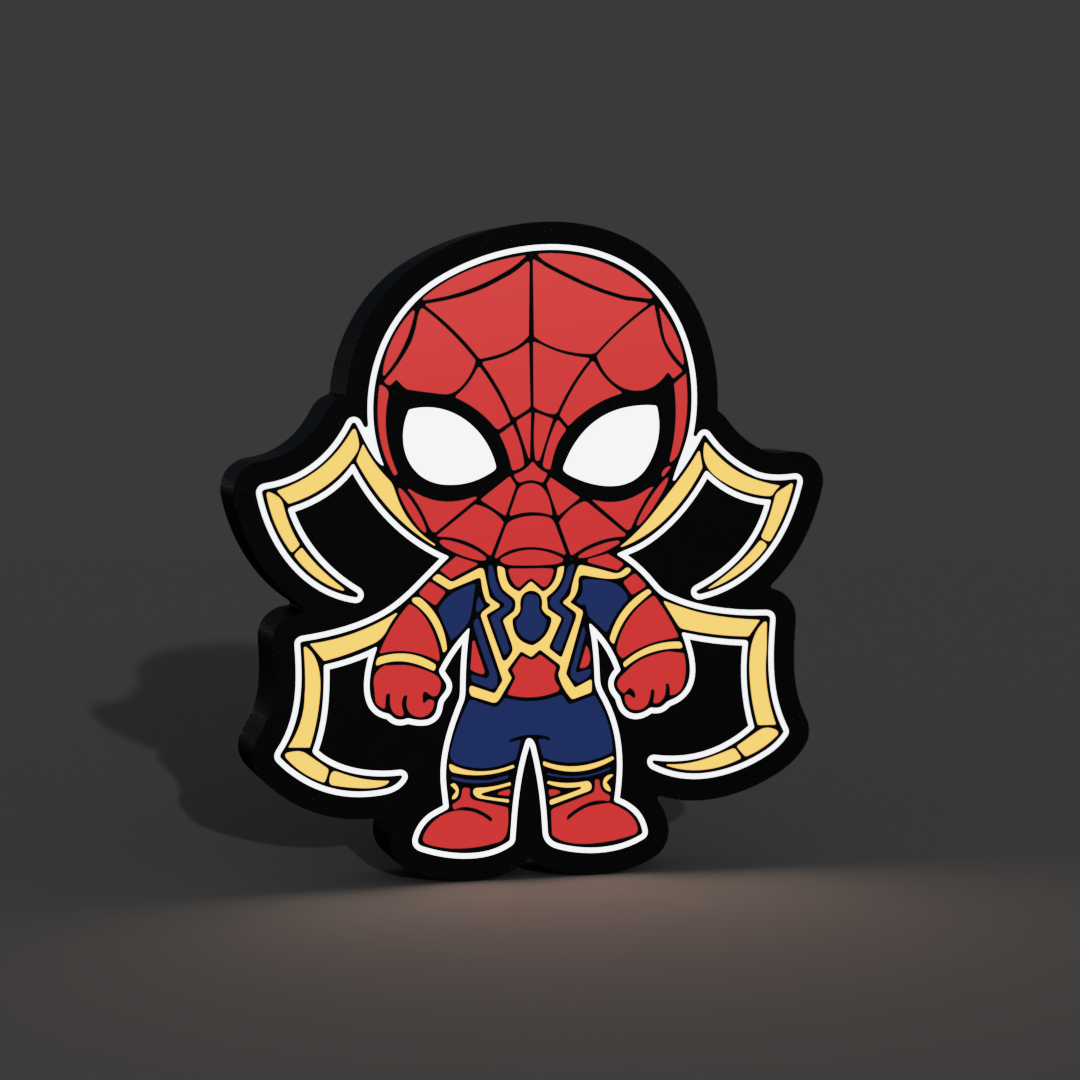 Spider-Man Lightbox LED Lamp by braga3dprint | Printables Store