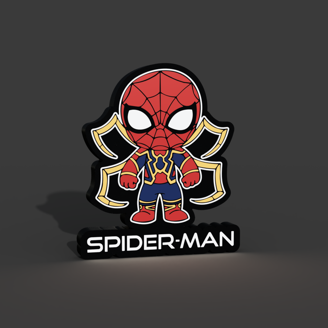 Spider-Man Lightbox LED Lamp by braga3dprint | Printables Store