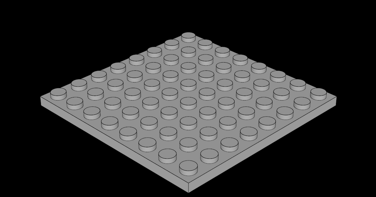 Lego Compatible (41539.dat) Plate 8 x 8 by thall72 | Download free STL ...