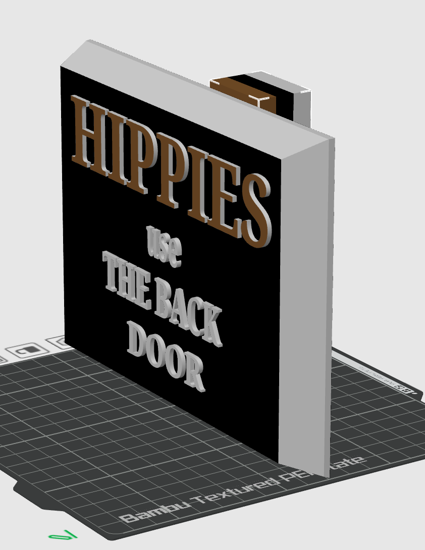 Hippies Sign by Ash Rupert | Download free STL model | Printables.com