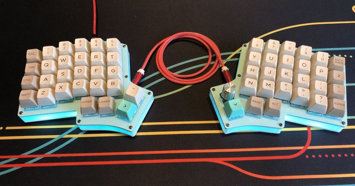 Iris Keyboard Sandwich Case por skrat19 | Descargar modelo STL gratuito ...