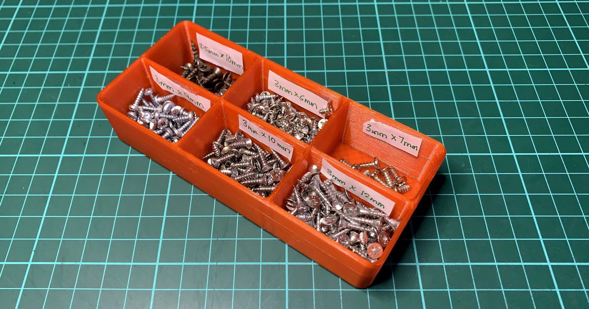 Small Parts Tray x 6 slots by Wiseone | Download free STL model ...