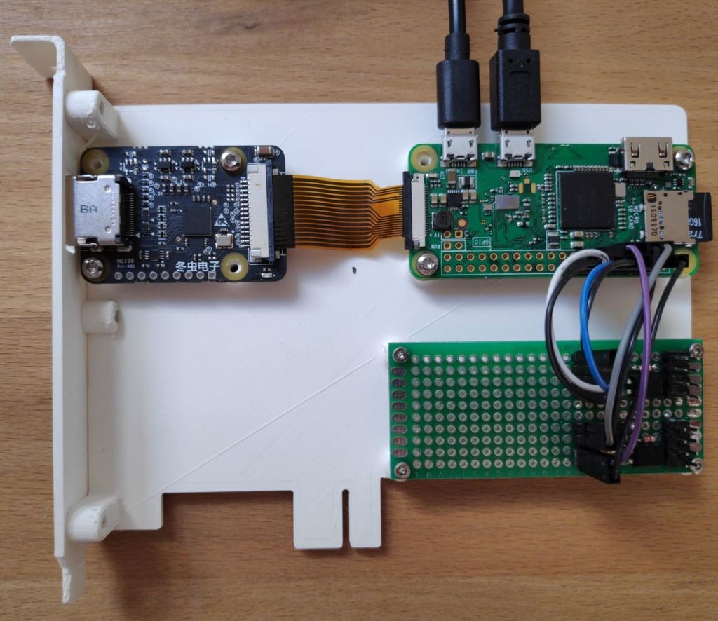 PiKVM R4C3R PCIe bracket mount for RPi Zero W by Rolf Bakker | Download ...