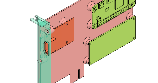 PiKVM R4C3R PCIe bracket mount for RPi Zero W by Rolf Bakker | Download ...