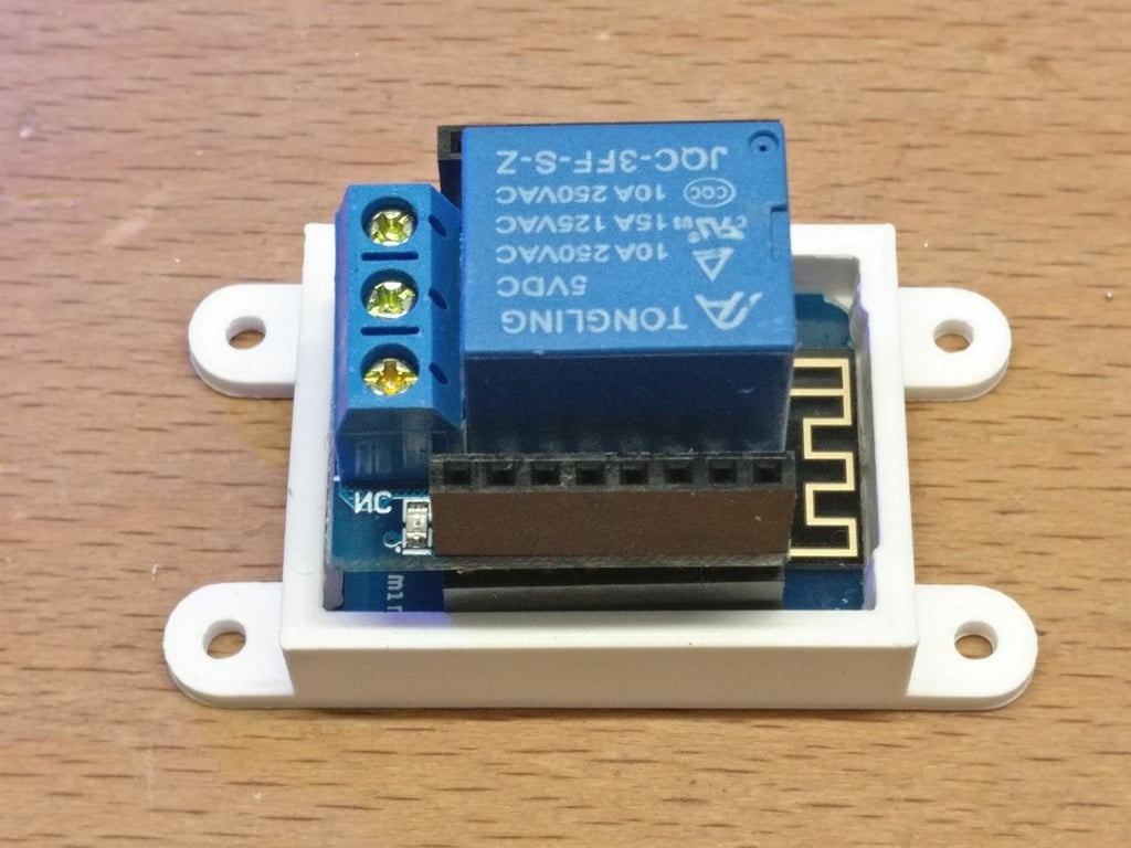 Wemos D1 mini ( DIN rail ) mount by Rolf Bakker | Download free STL ...