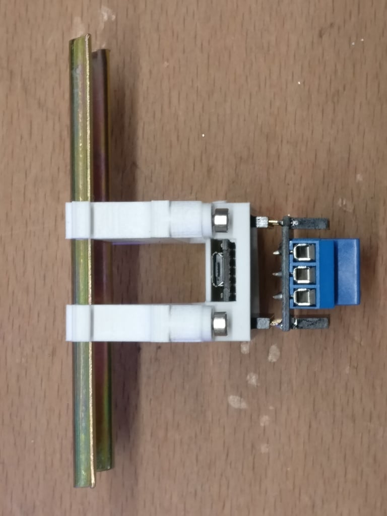 Wemos D1 mini ( DIN rail ) mount by Rolf Bakker | Download free STL ...