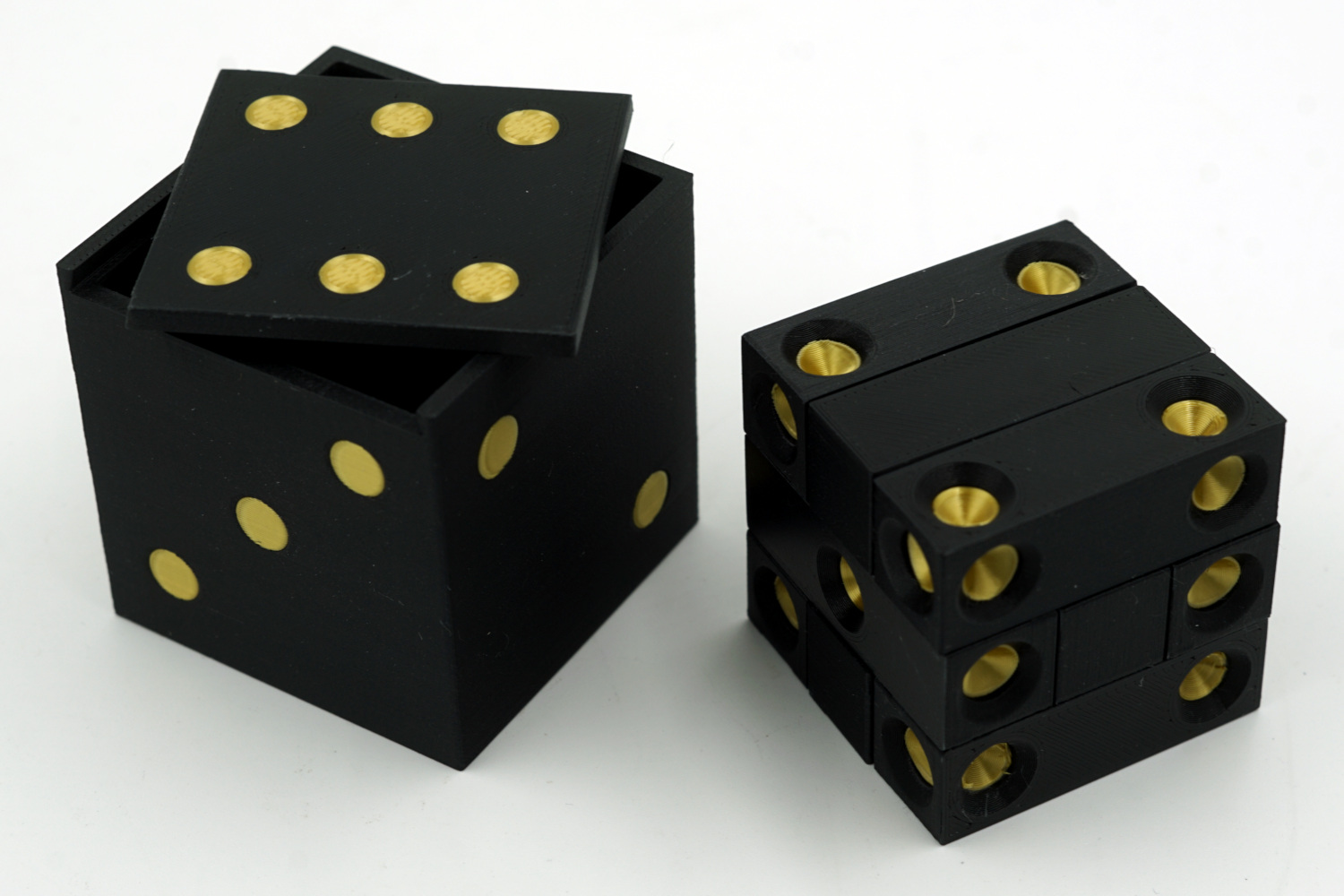 Two-Color Die Puzzle, with box by ProfHankD | Download free STL model ...