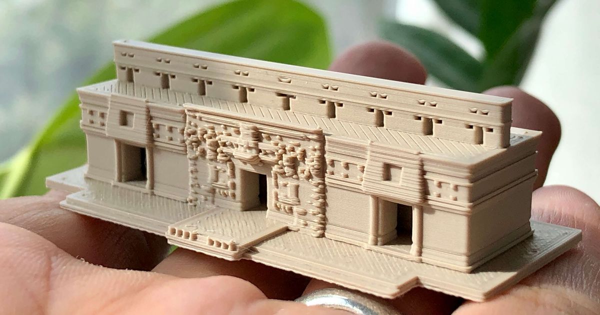 House of the Serpent Mouth - Chicanna , Mexico by MiniWorld3D ...