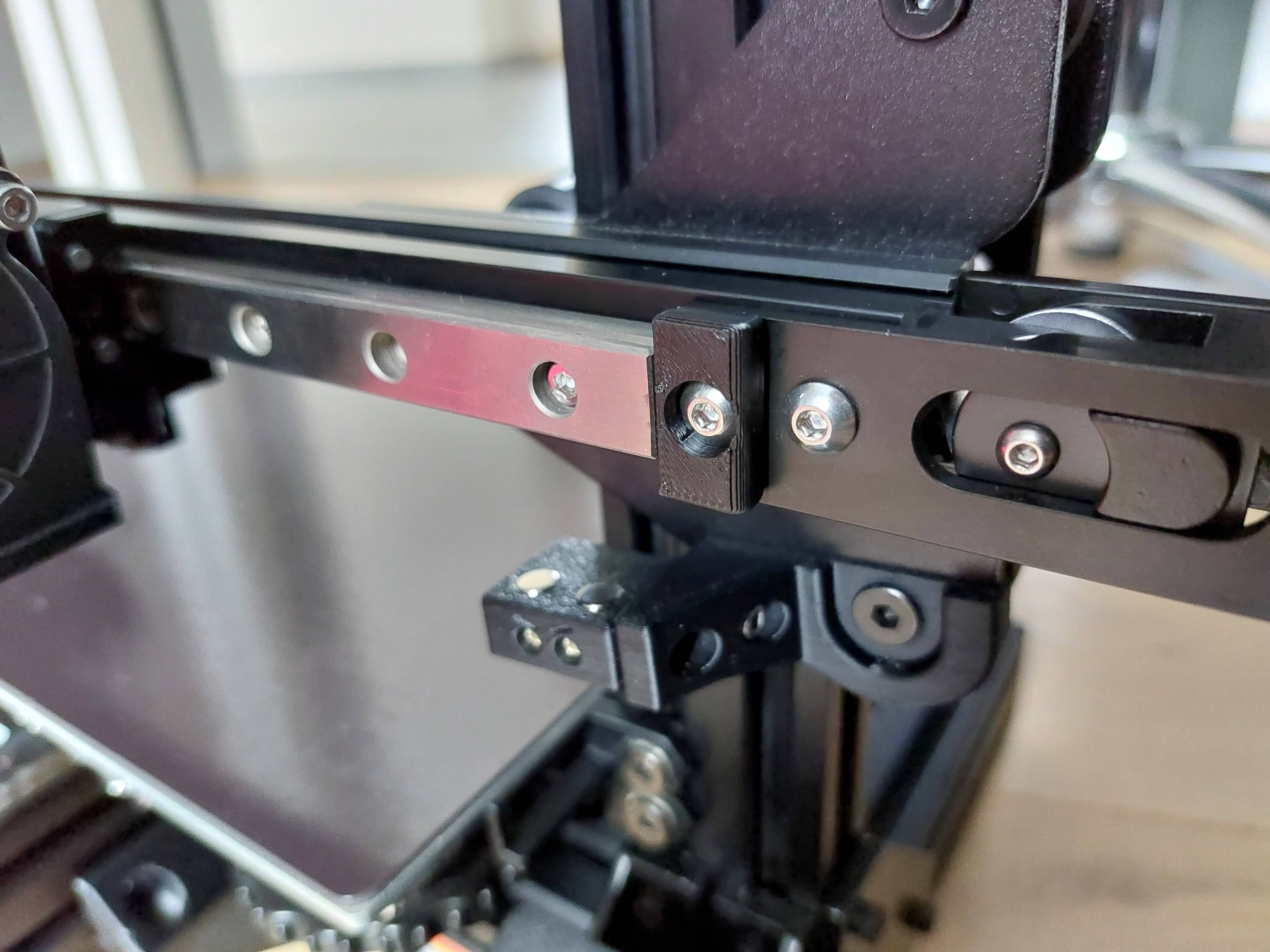 Ender 3 simple linear rail (MGN12H) endstop for x axis 2020 belt ...