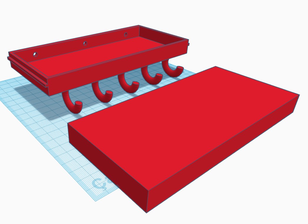 secret shelf with hanger by Bay3d | Download free STL model ...