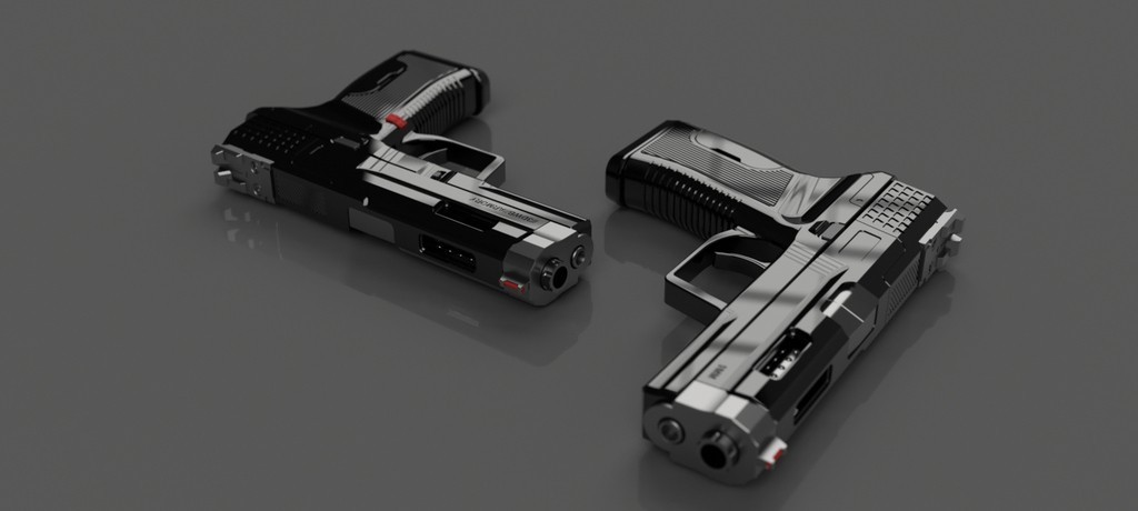 3DWORKBENCH 9mm Simple Concept Pistol by 3dworkbench | Download free ...