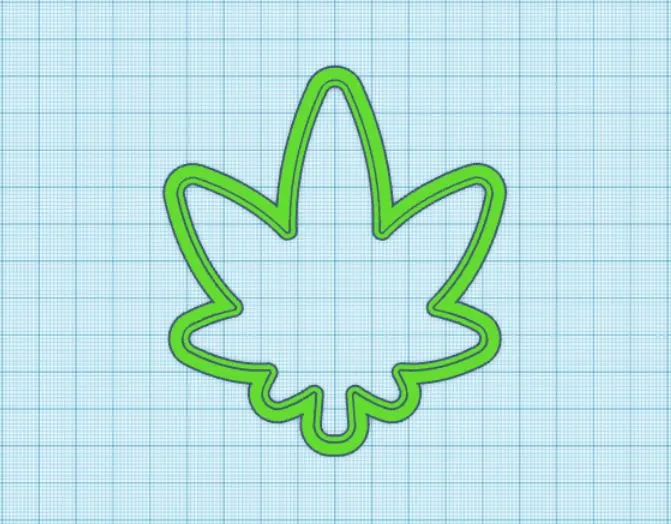 Cannabis Leaf Cookie Cutter by nilson_fx | Download free STL model ...