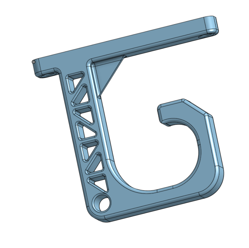 Fishing rod hanger hook by Miksi | Download free STL model | Printables.com