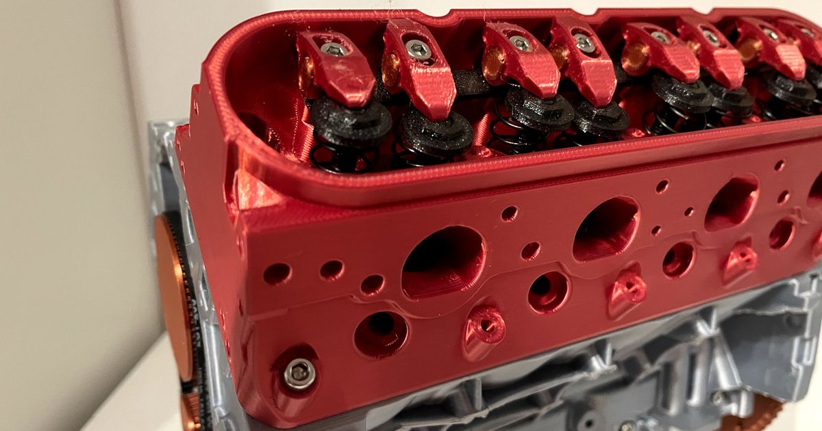 Chevy Camaro LS3 V8 Engine - printable valves, lifters + N20 mini motor ...