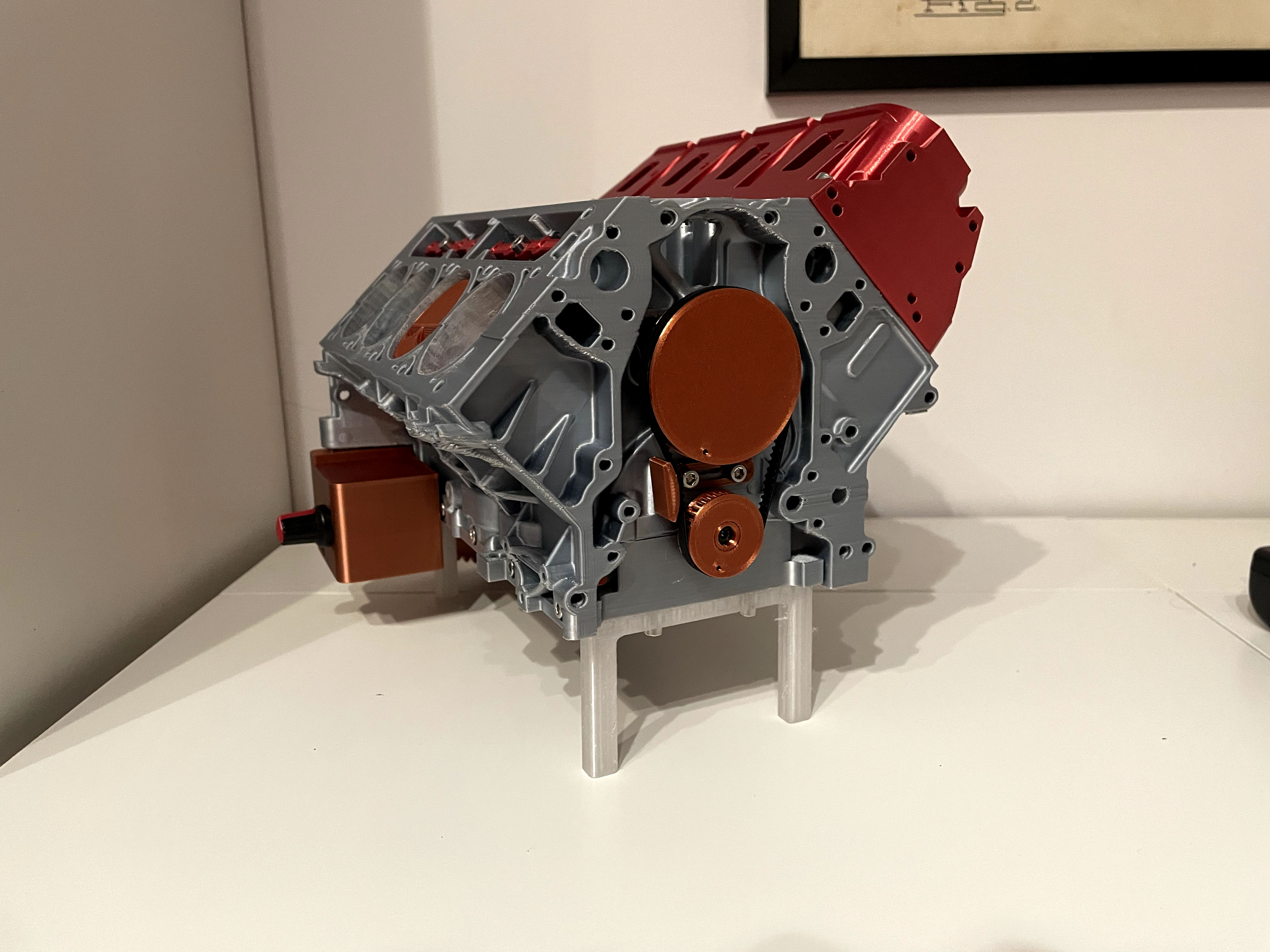 Chevy Camaro LS3 V8 Engine - printable valves, lifters + N20 mini motor ...