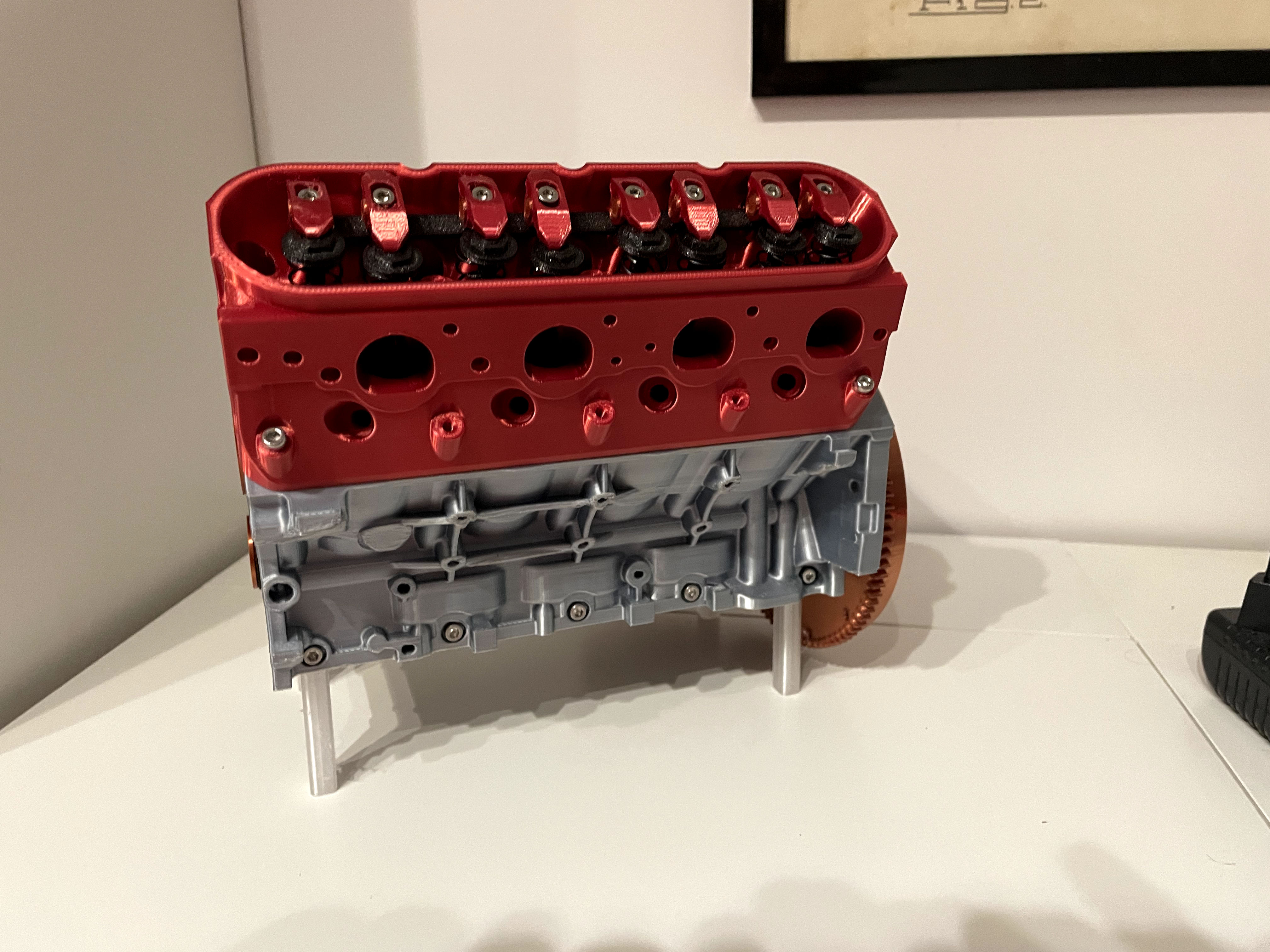 Chevy Camaro LS3 V8 Engine - printable valves, lifters + N20 mini motor ...