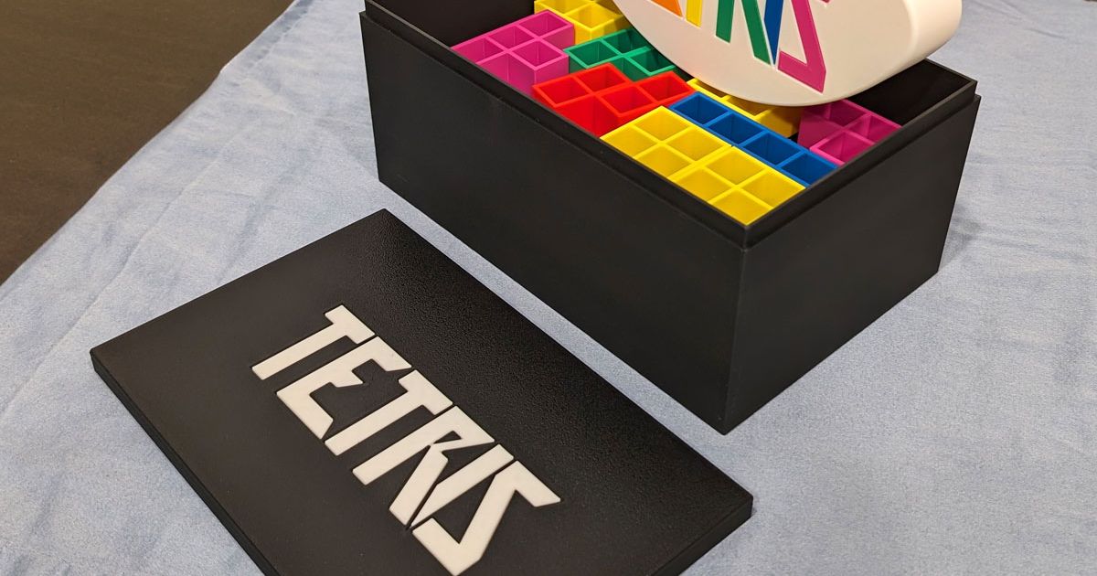 Tetris Box With Letter Plate by Protoboy33 | Download free STL model ...