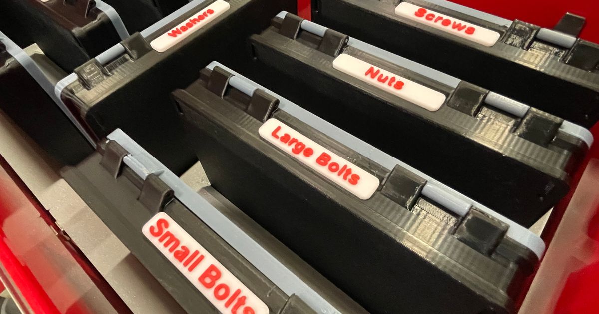 Labels for Hardware Storage Boxes by Bnut157 | Download free STL model ...