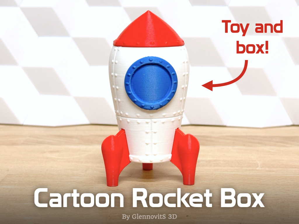 Cartoon Rocket Box (toy and box/giftbox) by GlennovitS 3D | Download ...