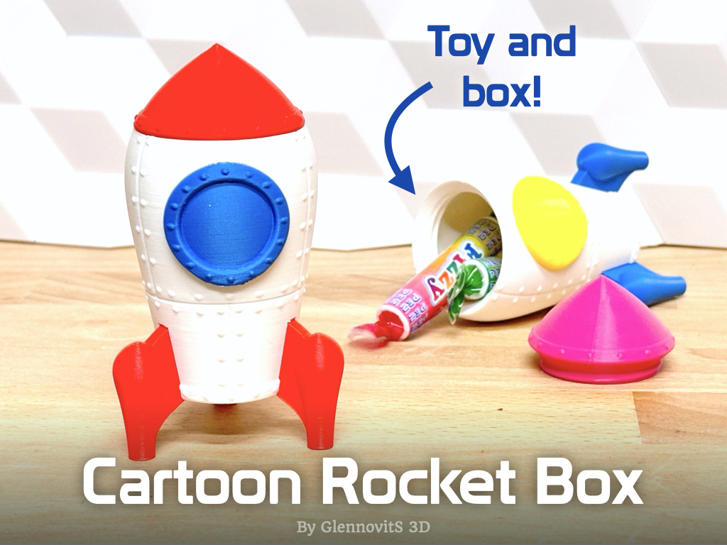 Cartoon Rocket Box (toy and box/giftbox) by GlennovitS 3D | Download ...